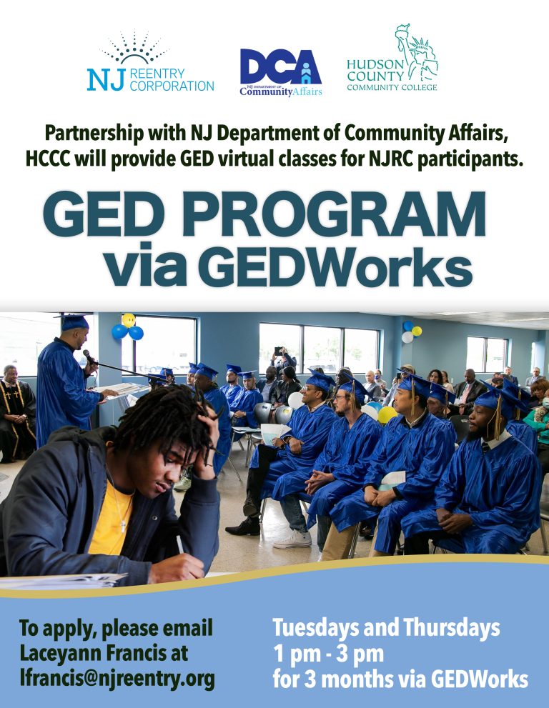 NJRC GED Program via GEDWorks – NJ Reentry Corporation